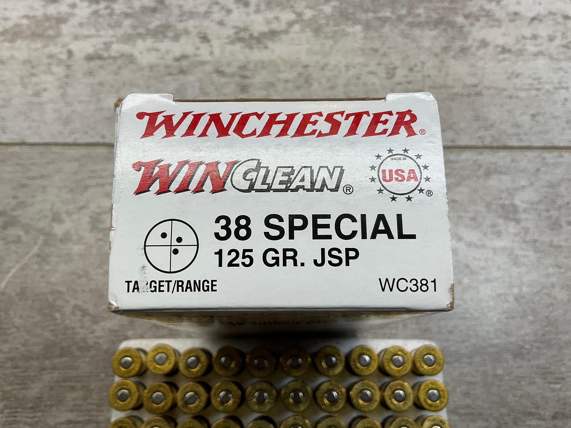 WINCHESTER 38 SPECIAL 125GR WINCLEAN JSP AMMO, TARGET/RANGE, 50/BOX ...