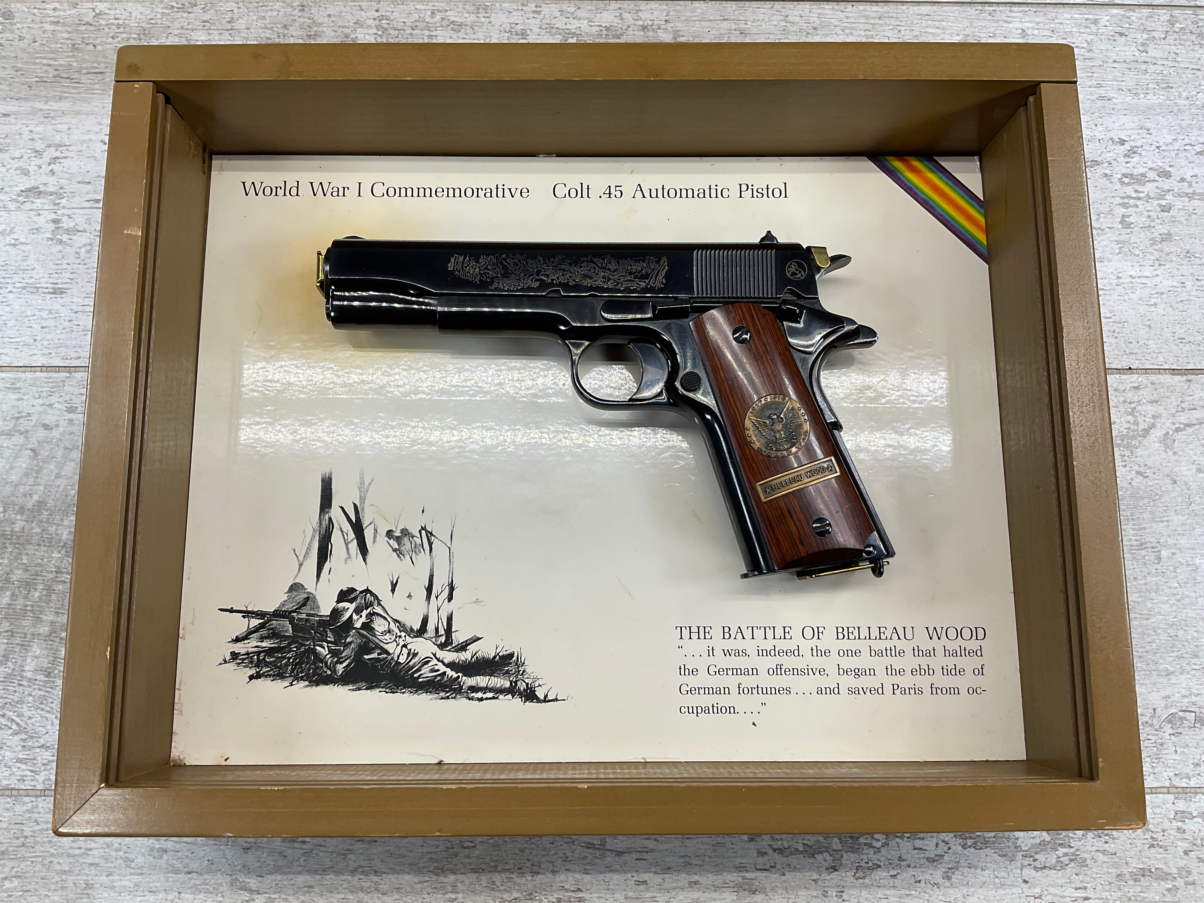 COLT 1911 BELLEAU WOOD WWI COMMEMORATIVE 45ACP SEMI AUTO PISTOL ...