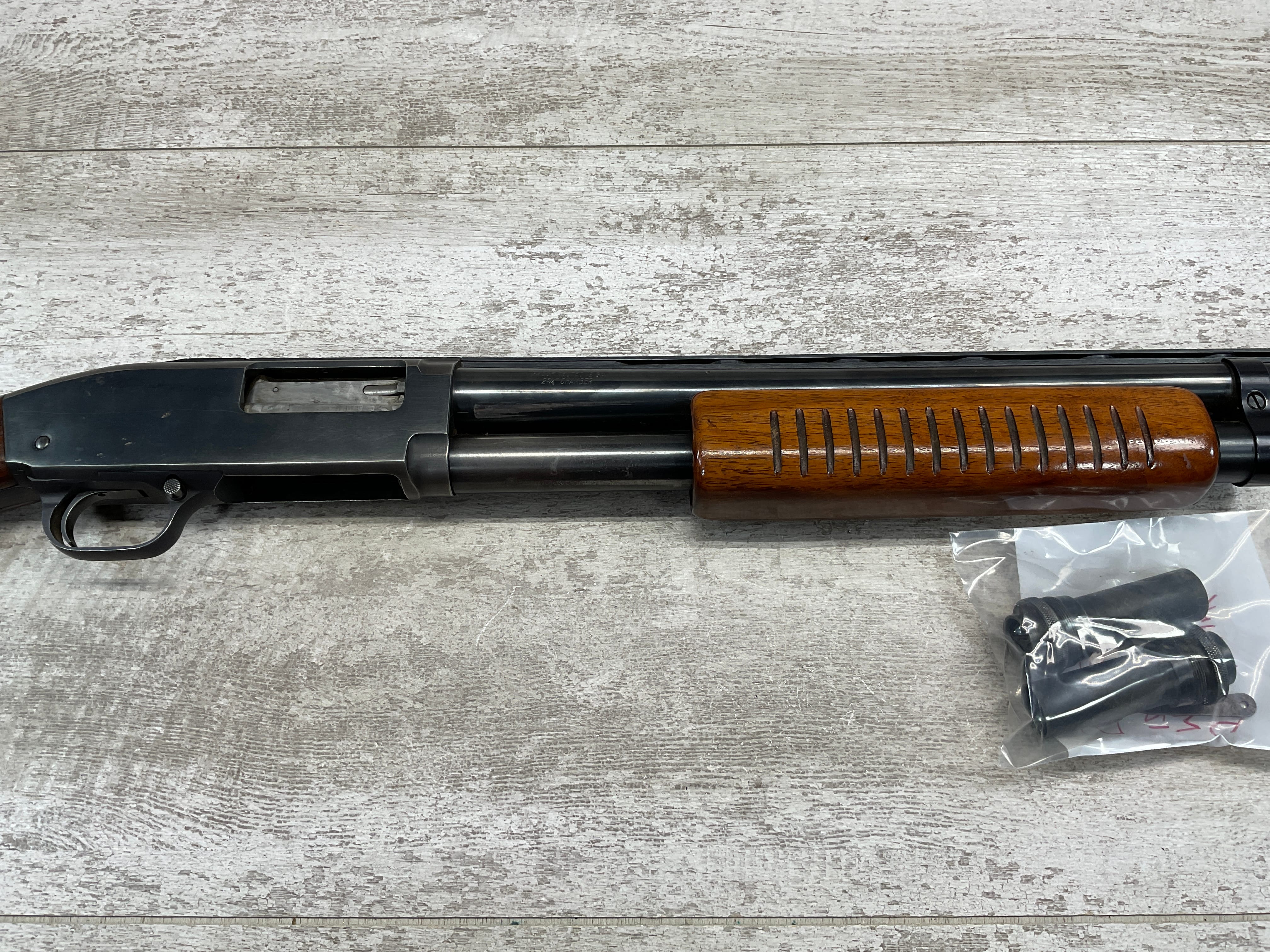 JC HIGGINS MODEL 20 12 GAUGE PUMP SHOTGUN W/POWER PACK CHOKE SYSTEM ...