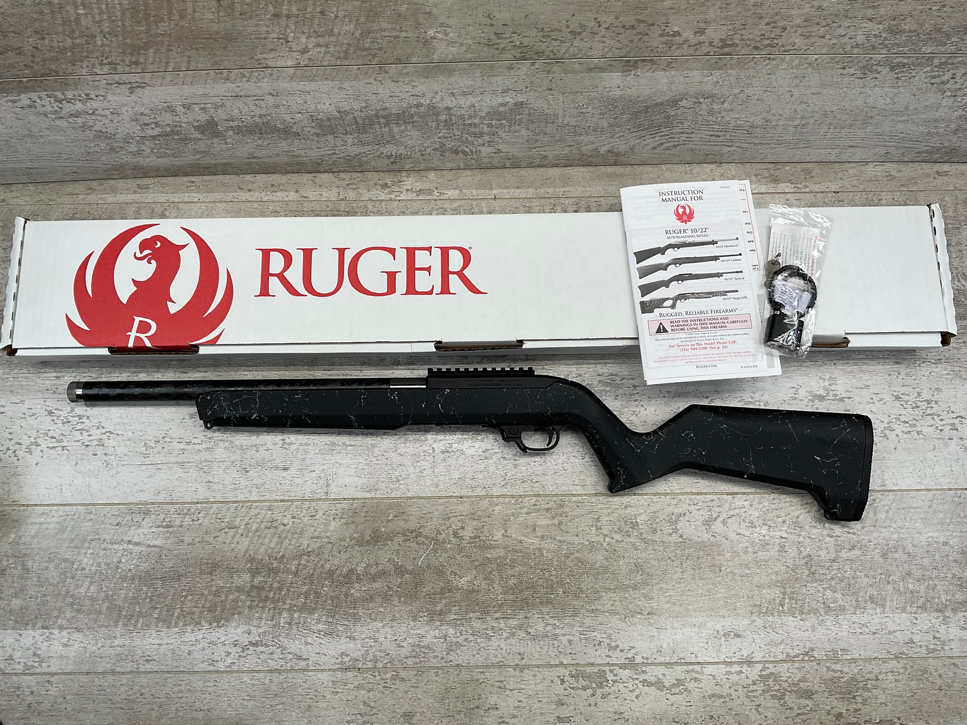 RUGER 10/22 CARBON FIBER .22LR SEMI AUTO RIFLE, NEW IN BOX - Checkpoint ...