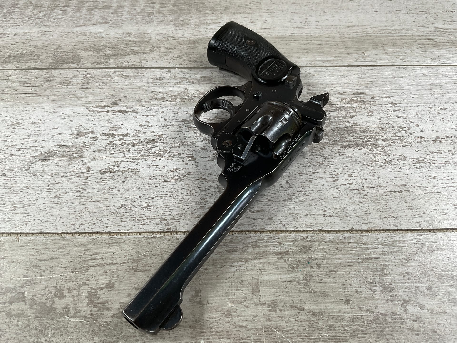 WEBLEY MKIV MARK IV .38-200 REVOLVER W/CANVAS HOLSTER, SINGAPORE POLICE ...