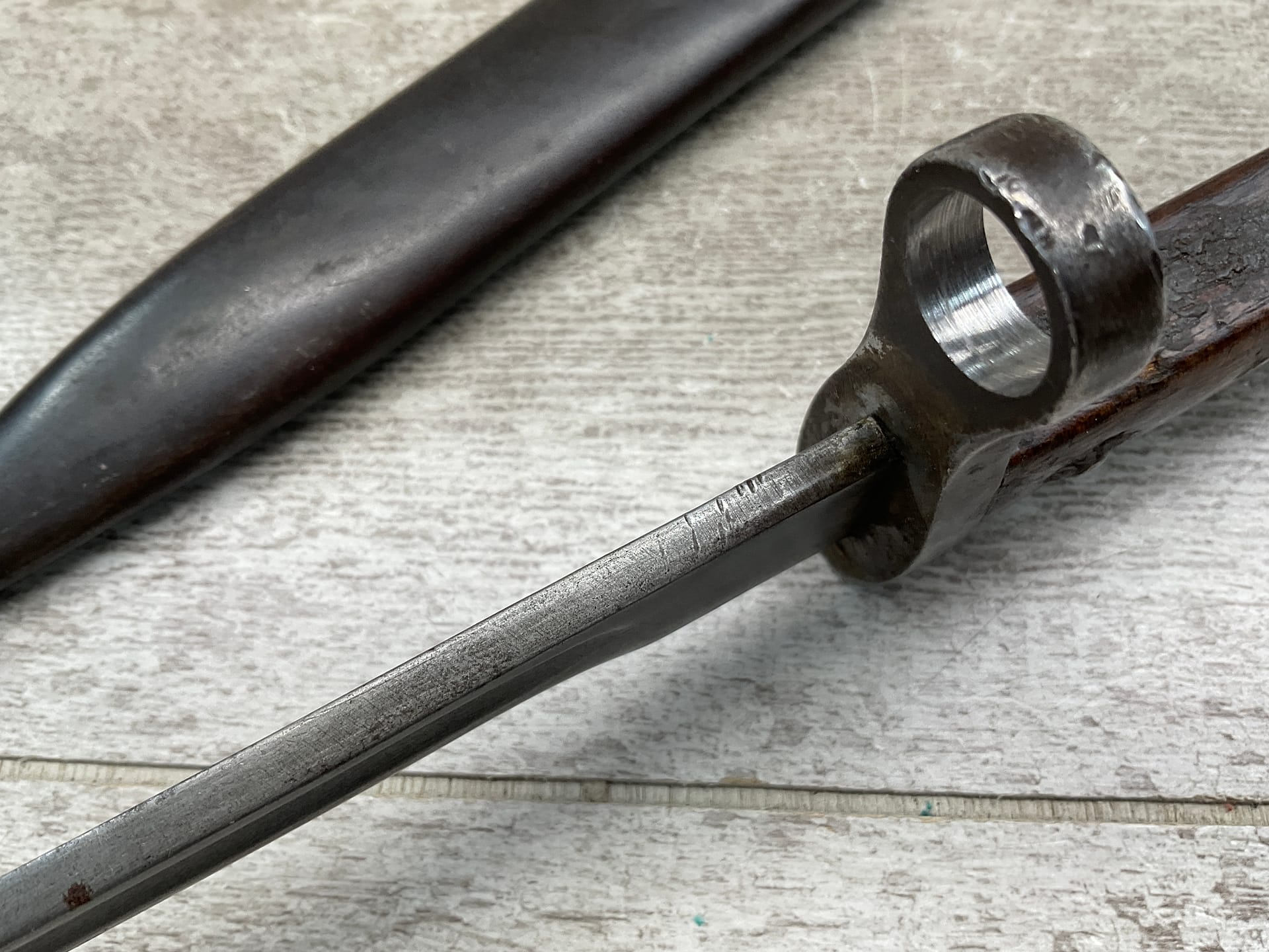 TURKISH MODEL 1935 MAUSER RIFLE BAYONET W/ SCABBARD, WWI - Checkpoint ...