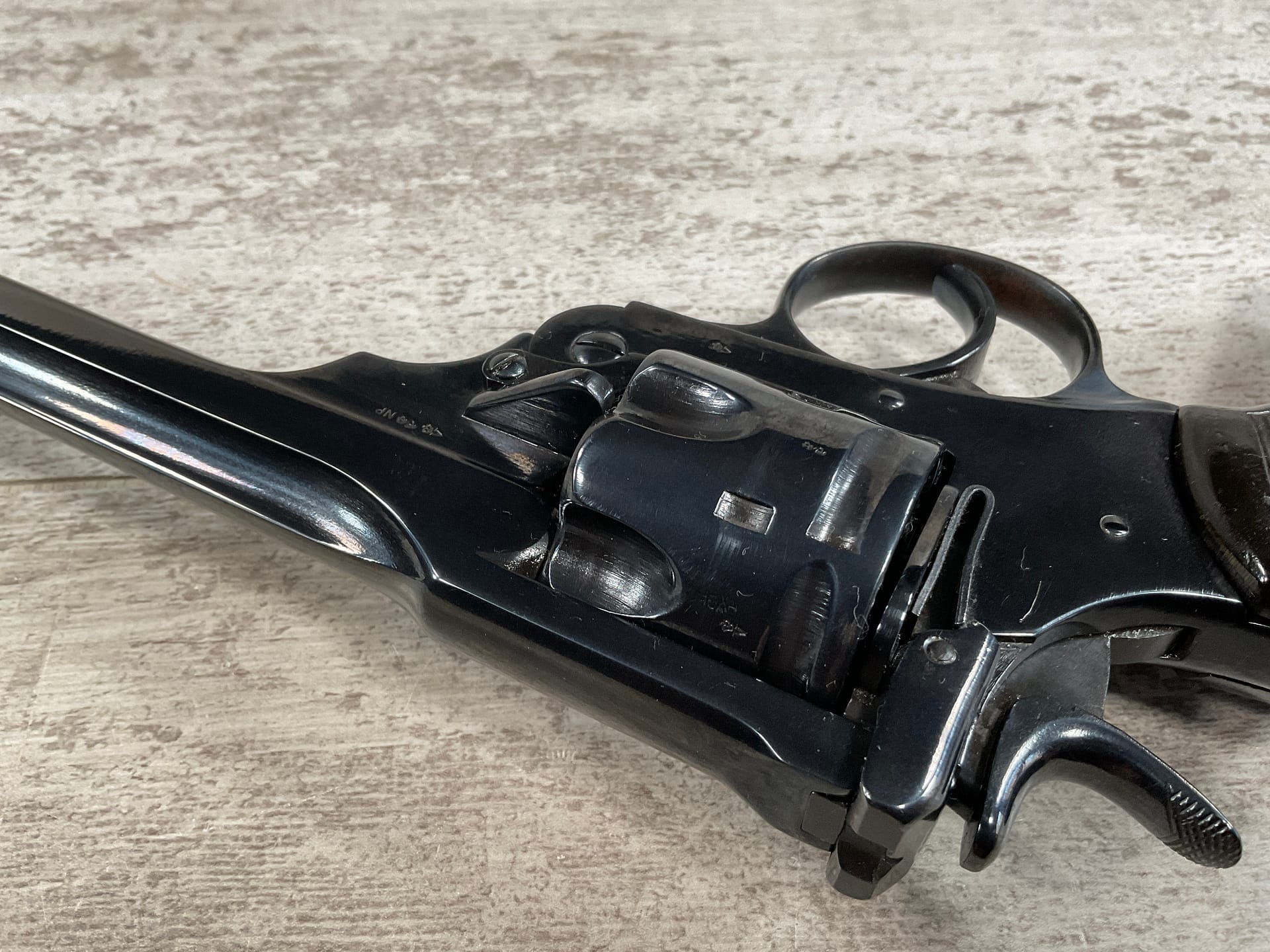 WEBLEY MKVI .455 REVOLVER RE-BLUED #3-01041 - Checkpoint Charlie's