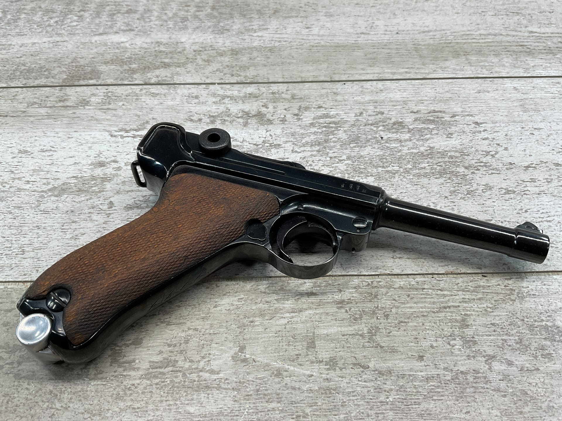 DWM LUGER P08 DOUBLE DATE, POLICE REWORK 9MM SERMI AUTO PISTOL ...