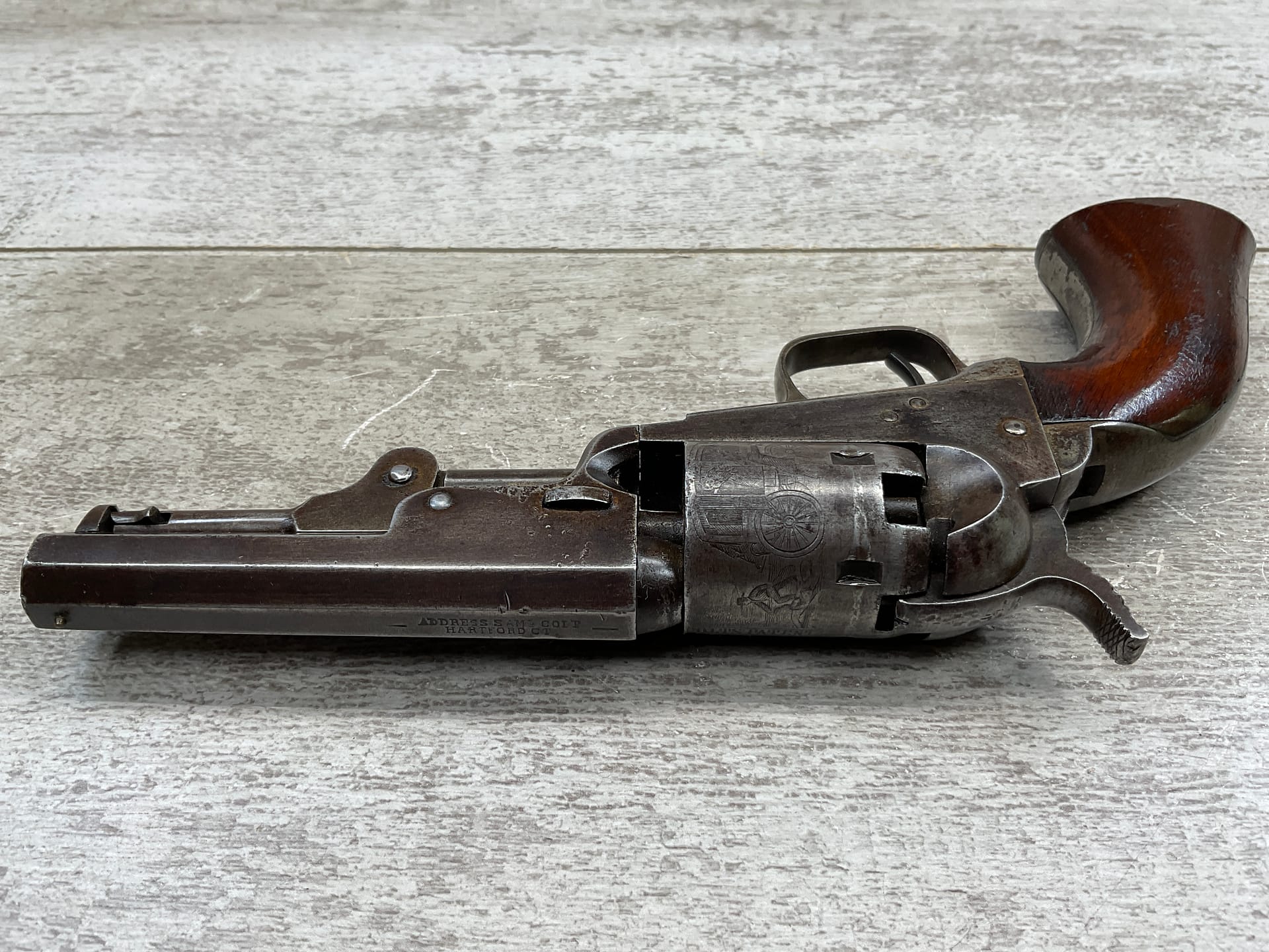 COLT 1849 STAGE COACH .31 CAL ANTIQUE REVOLVER, 1861 MFR - Checkpoint ...