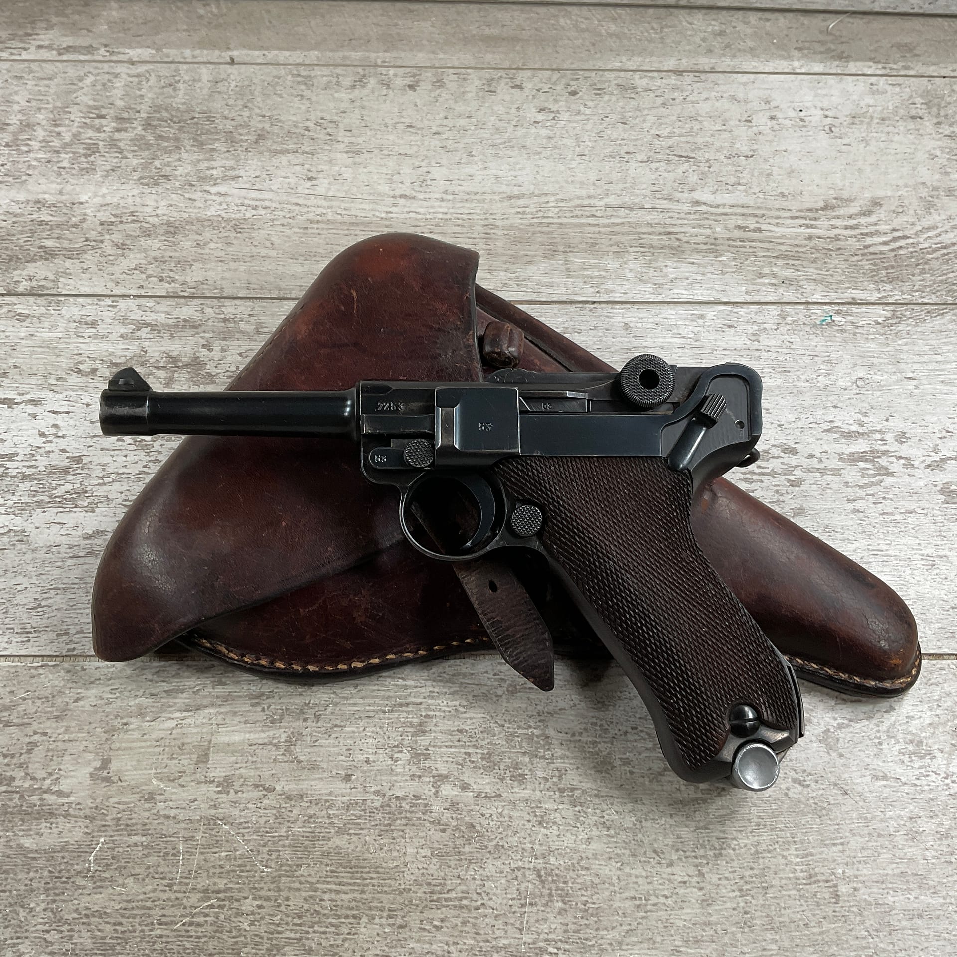 MAUSER LUGER P08 42 CODE 1939 CHAMBER GERMAN ARMY 9MM PISTOL RIG, RARE ...