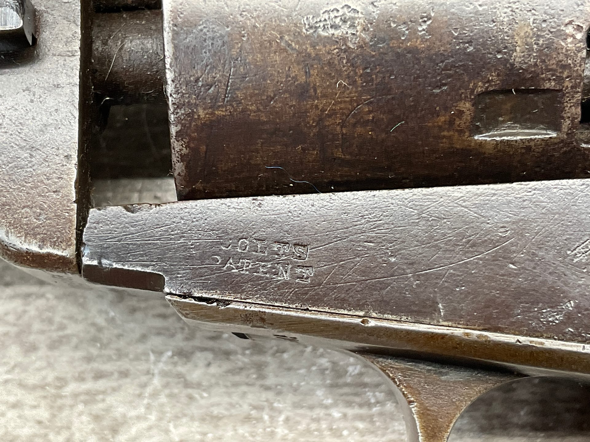 COLT 1849 STAGE COACH ANTIQUE REVOLVER, 1861 MFR - Checkpoint Charlie's