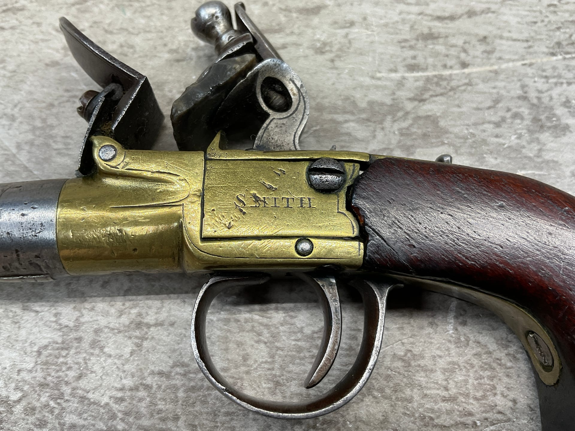 SMITH MUFF FLINTLOCK .32 CAL PISTOL, ANTIQUE - Checkpoint Charlie's