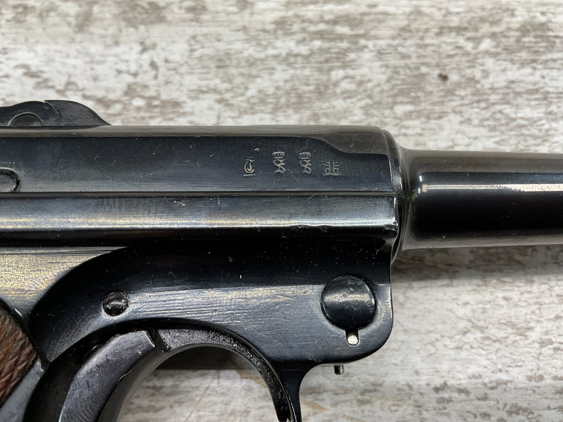 DWM LUGER P08 DOUBLE DATE, POLICE REWORK 9MM SERMI AUTO PISTOL ...