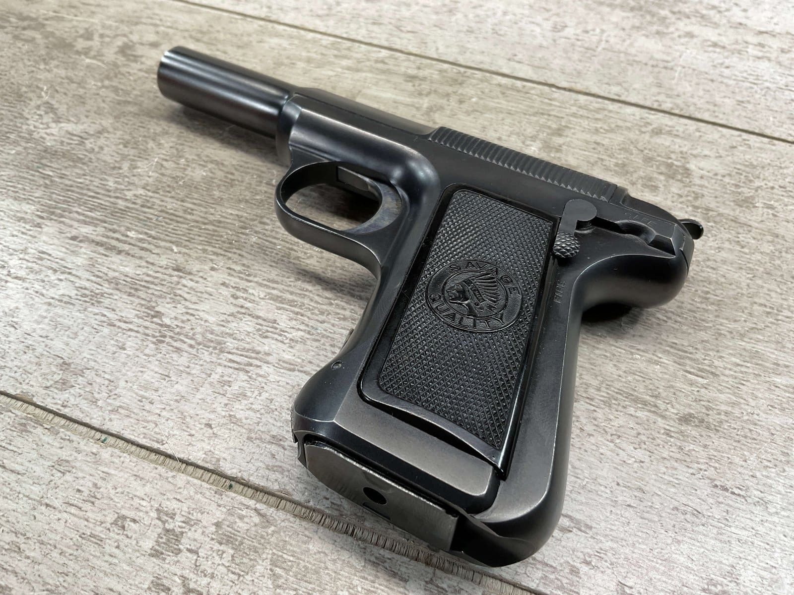 SAVAGE MODEL 1907 .32ACP PISTOL IN ORIGINAL KRAFT BOX, MINTY ...