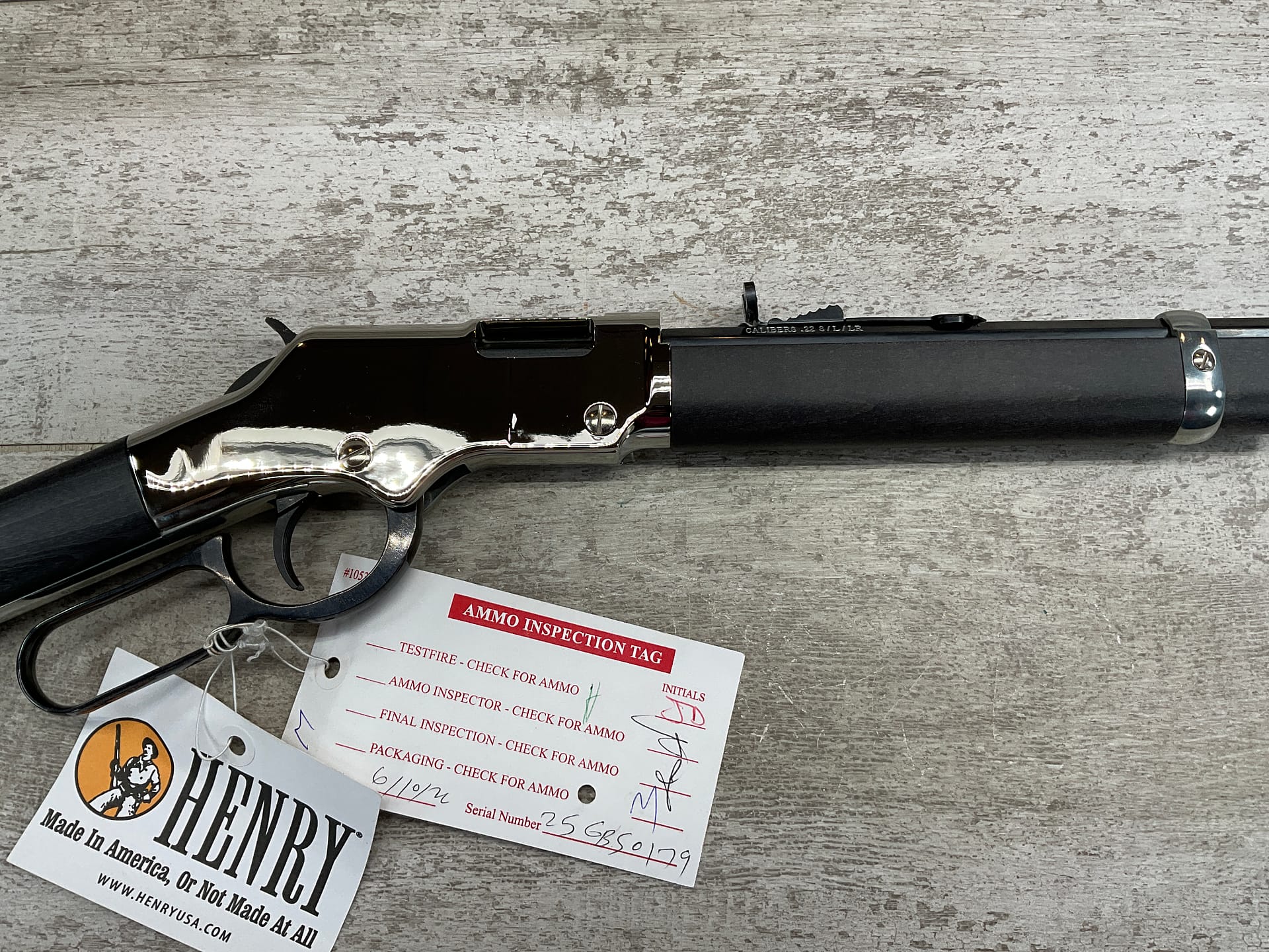 HENRY GOLDEN BOY SILVER 22 RIFLE 25TH ANNIVERSARY EDITION, H004S-25 ...
