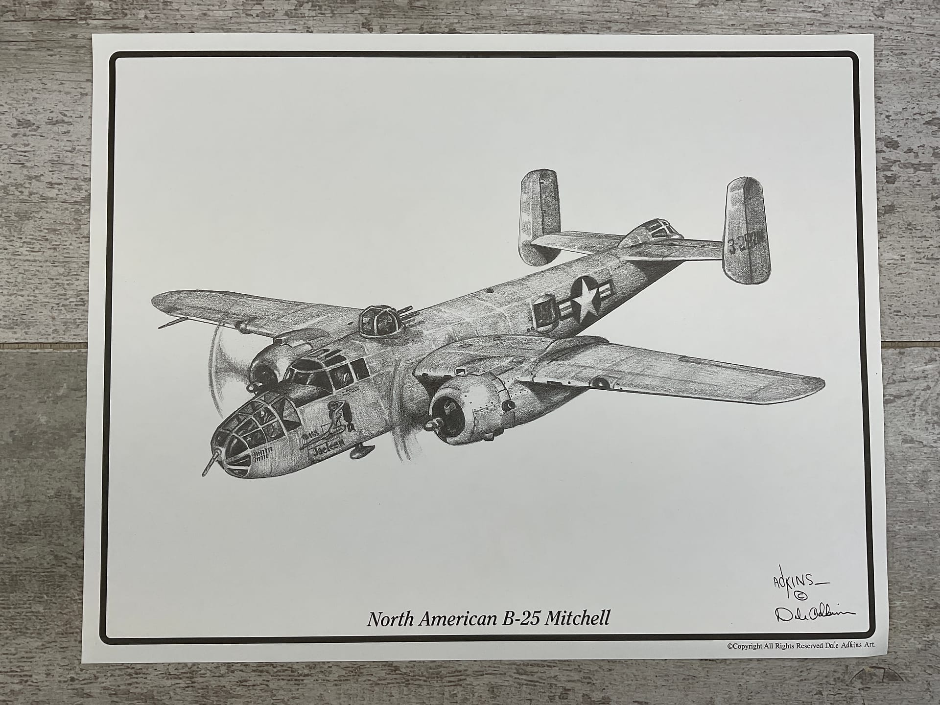 NORTH AMERICAN B-25 MITCHELL 11X14 PRINT - Checkpoint Charlie's