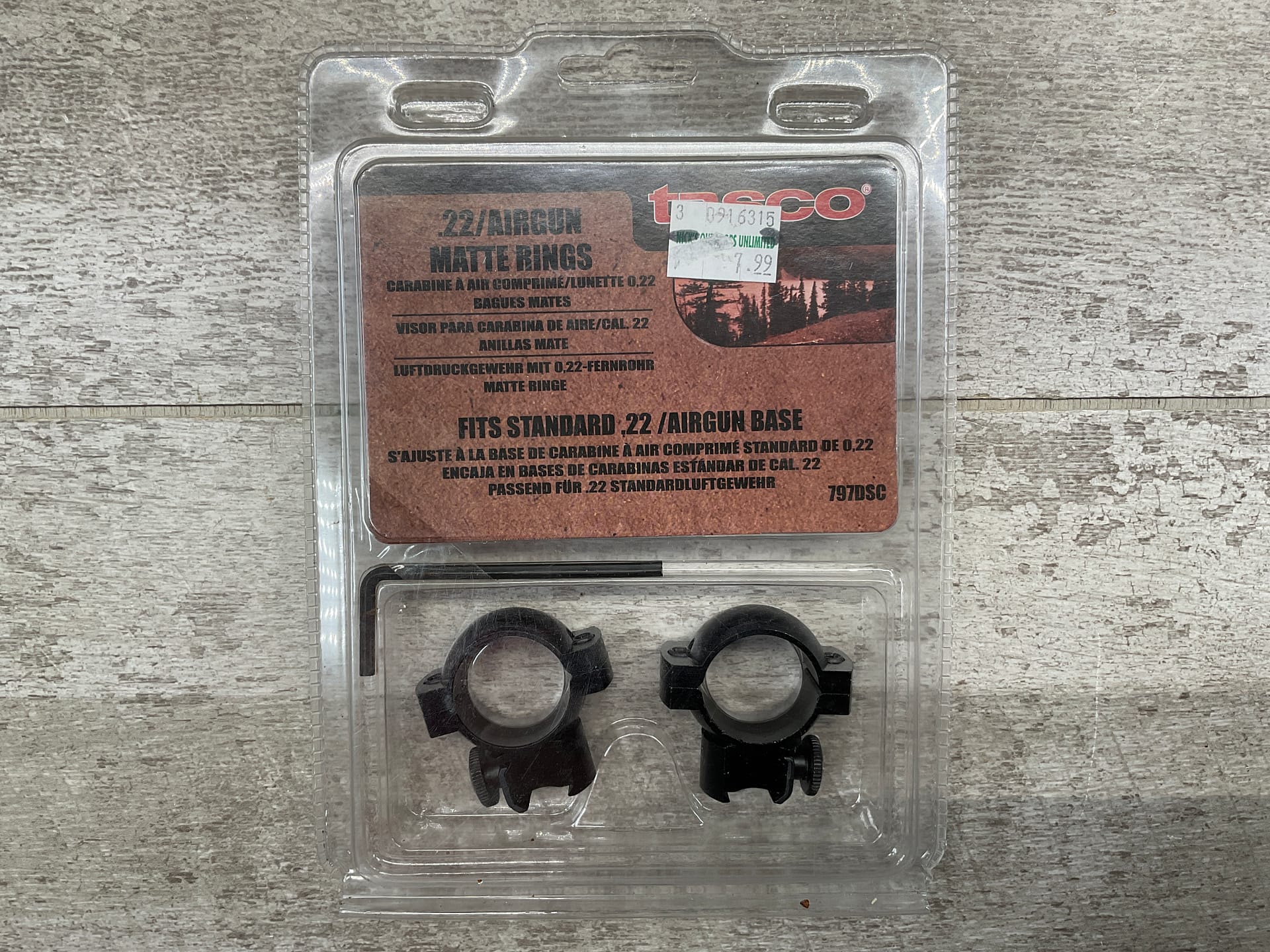 TASCO .22/AIRGUN MATTE SCOPE RINGS - Checkpoint Charlie's