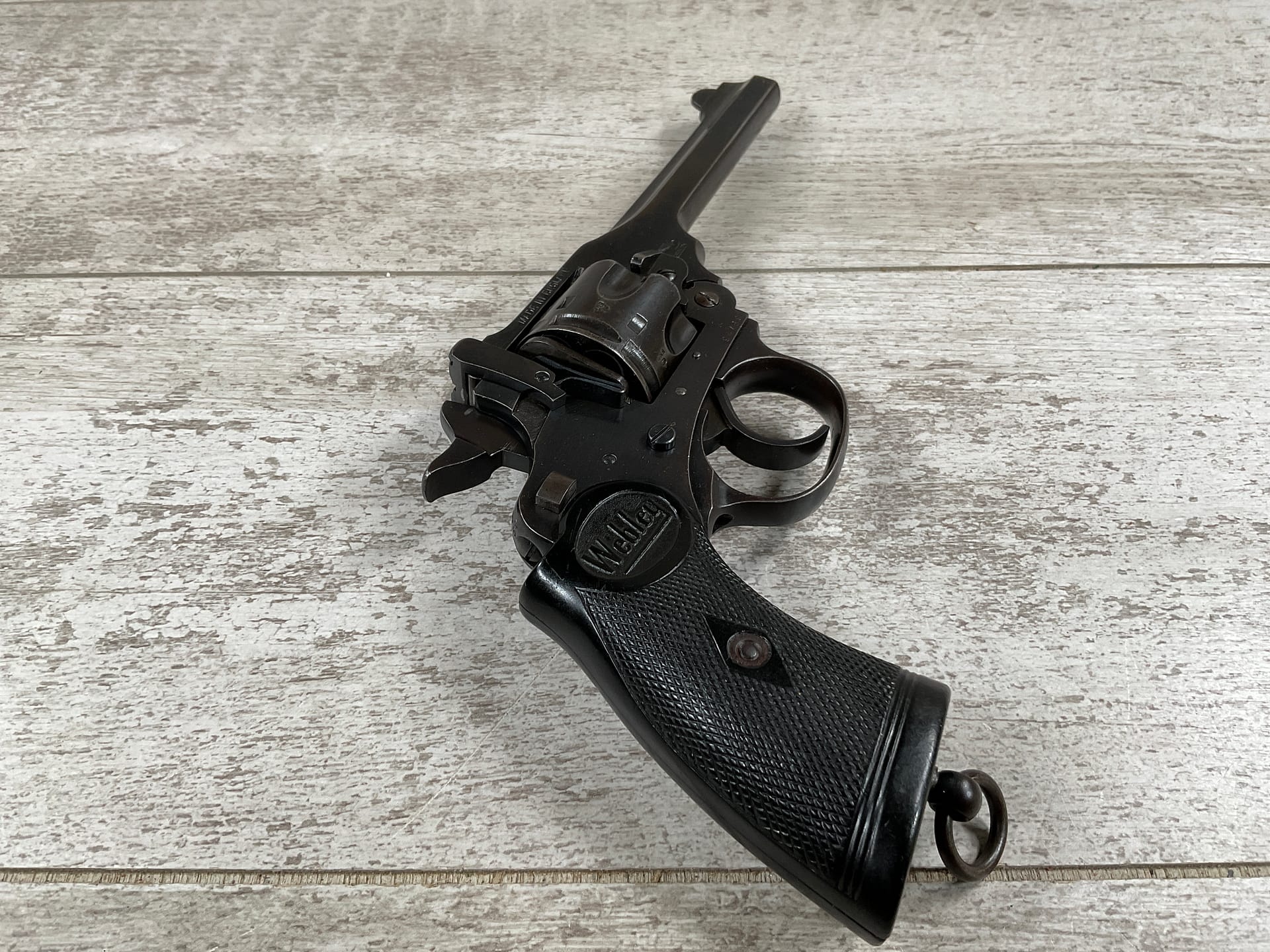 WEBLEY MKIV MARK IV .38-200 REVOLVER W/CANVAS HOLSTER, SINGAPORE POLICE ...