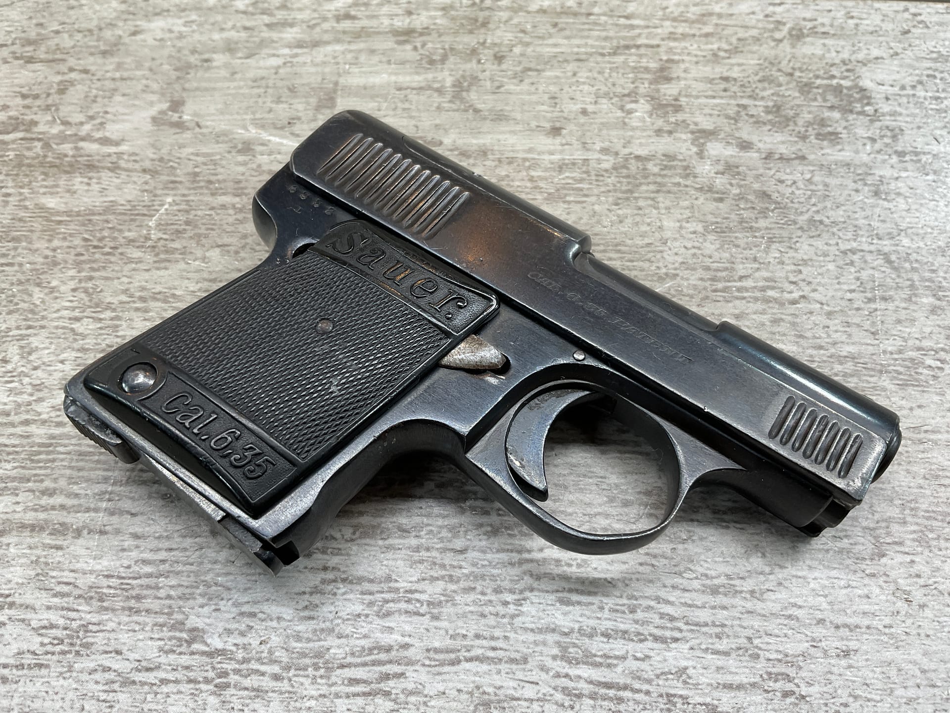 J.P. SAUER MODEL WTM 24 6.35/.25ACP SEMI AUTO POCKET PISTOL ...