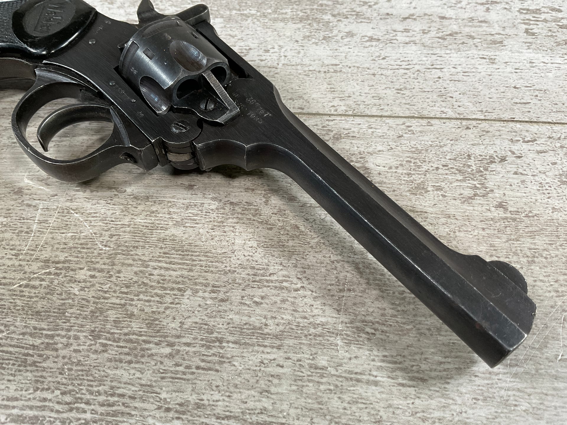 WEBLEY MARK IV .38/200 DA "WAR FINISH" REVOLVER RIG - Checkpoint Charlie's