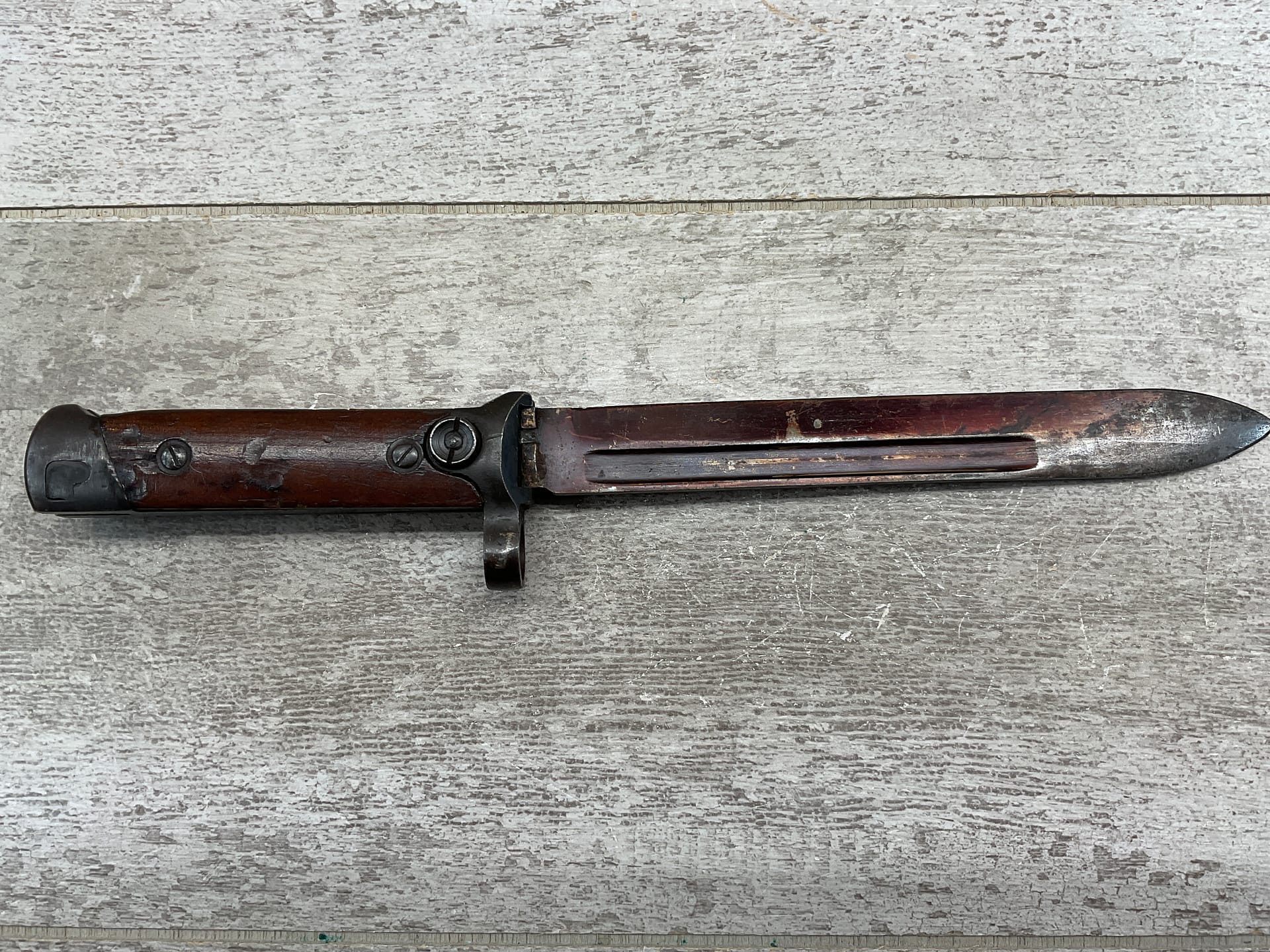 ITALIAN M1938 FOLDING BAYONET W/ SCABBARD - Checkpoint Charlie's